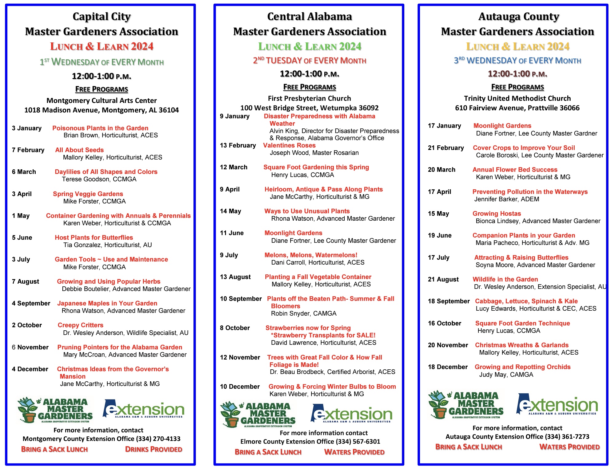 Events – Central Alabama Master Gardener Association, Inc (CAMGA, Inc)